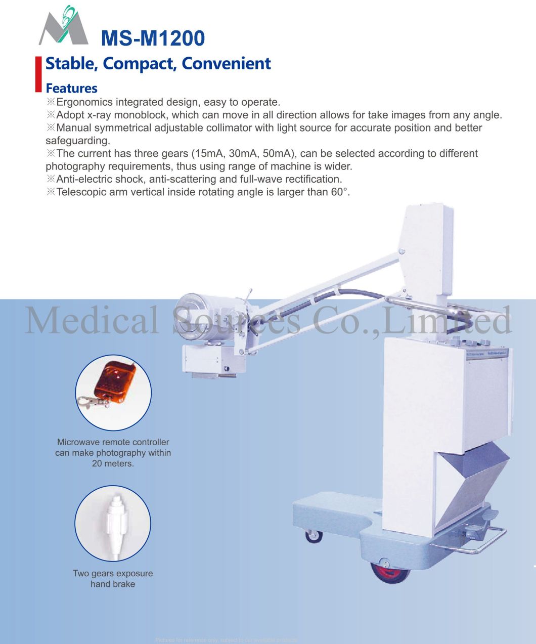 (MS-M1200) Diagnostic Equipment Mobile High Frequency X-ray System ...