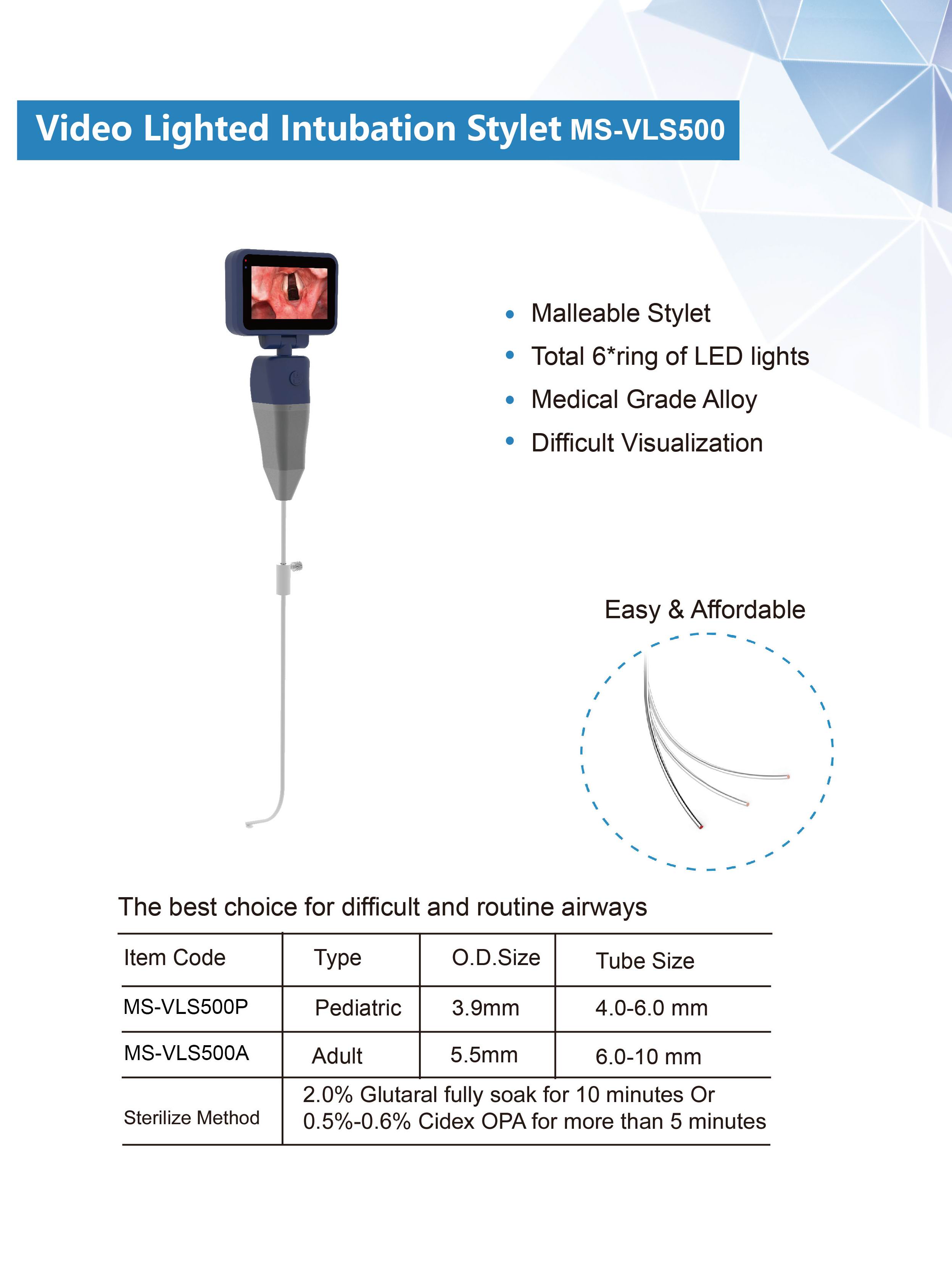 MS-VLS500 Flexible Video Laryngoscope - Buy Video Laryngoscope ...