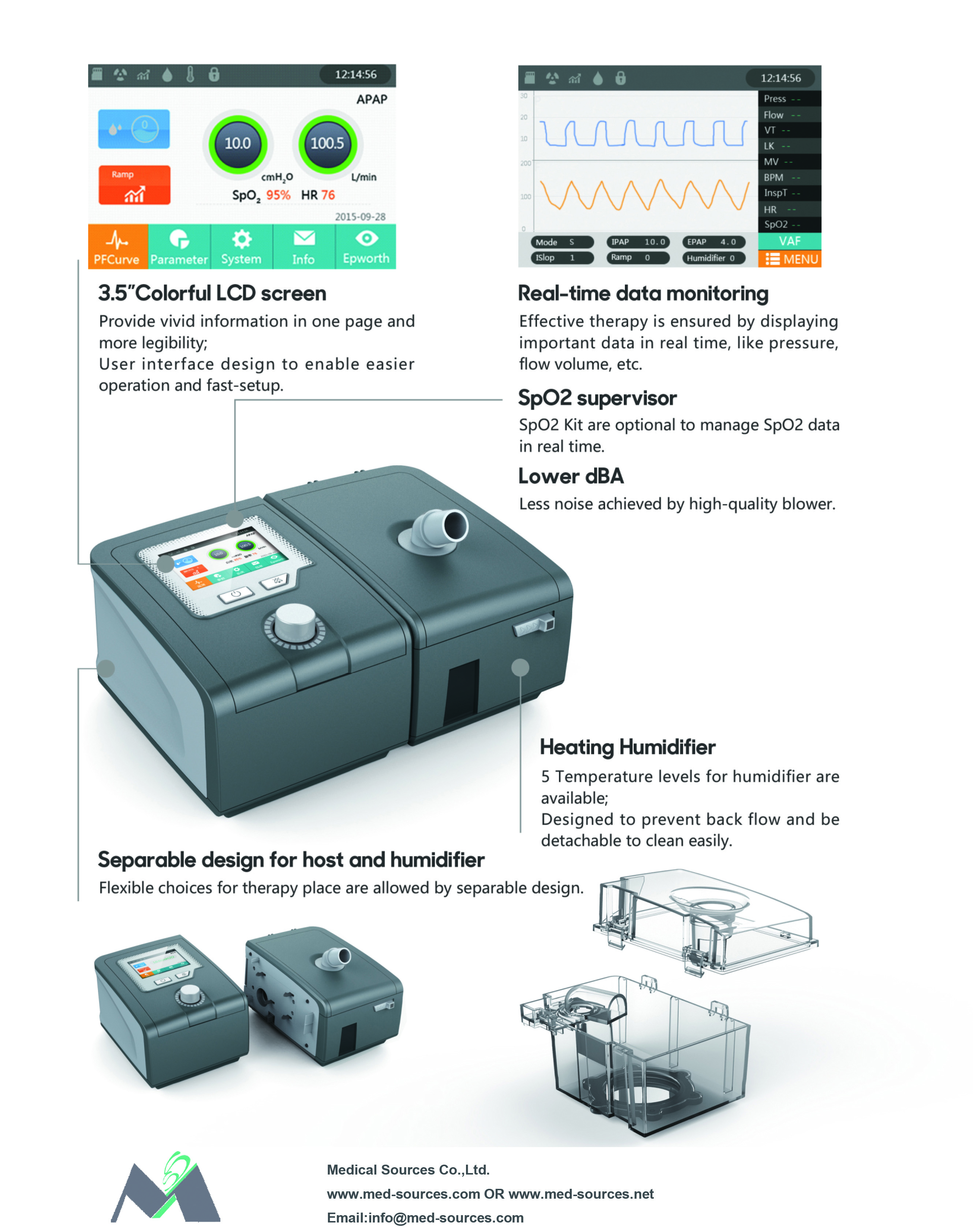 MS-CP210 Auto-CPAP - Buy Bipap, CPAP, oxygen therapy Product on MEDICAL ...
